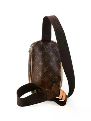 LOUIS VUITTON Pochette Gange Monogram Canvas Belt Bag - Brown