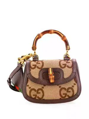 Gucci Jumbo Gg Canvas Mini Crossbody Bag - Brown