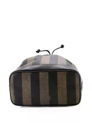 Fendi Pequin Coated Canvas Bucket Bag