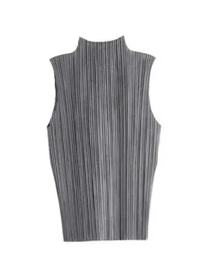 Issey Miyake High-neck Sleeveless Top
