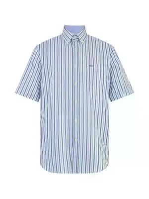 Paul & Shark Vertical-stripe Short-sleeve Shirt - Blue