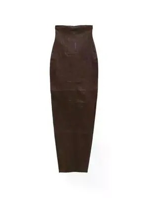 Rick Owens Zip-fastening Leather Maxi Skirt