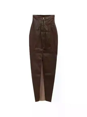 Rick Owens Zip-fastening Leather Maxi Skirt