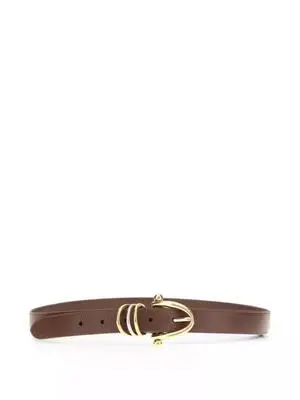 Chloé Leather Belt With Gold-tone Buckle