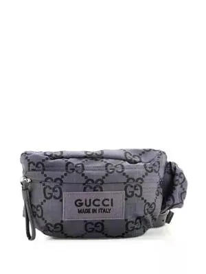 Gucci Ripstop Gg Nylon And Leather Belt Bag