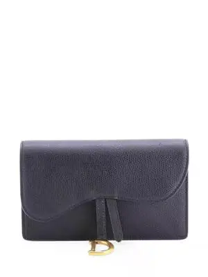 Dior Saddle Rectangular Leather Belt Bag - Black