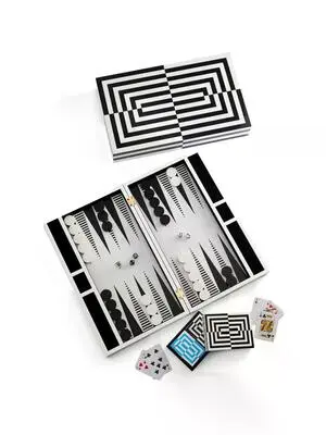 Jonathan Adler Geometric-pattern Backgammon Set