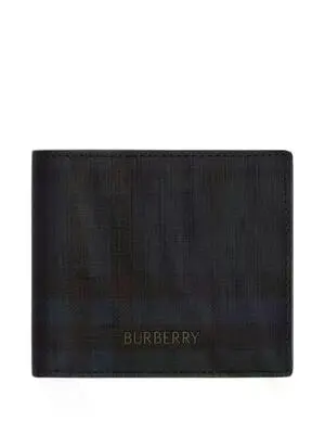 Burberry City Check Bifold Coin Wallet - Black
