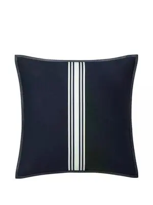 Ralph Lauren Striped Leather-trim Cushion - Blue