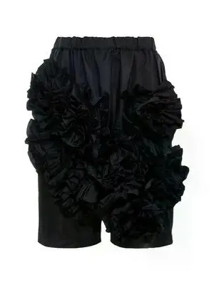Comme Des Garçons Ruffled Elasticated-waist Shorts