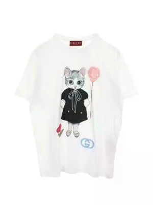 Gucci Limited Edition Cat Print T-shirt - White