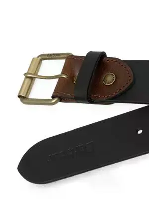 Barbour Logo Debossed Leather Belt
