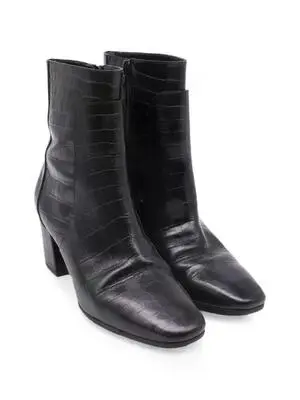 Givenchy Crocodile-embossed Leather Ankle Boots