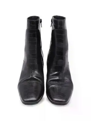 Givenchy Crocodile-embossed Leather Ankle Boots