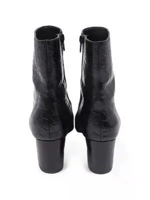 Givenchy Crocodile-embossed Leather Ankle Boots