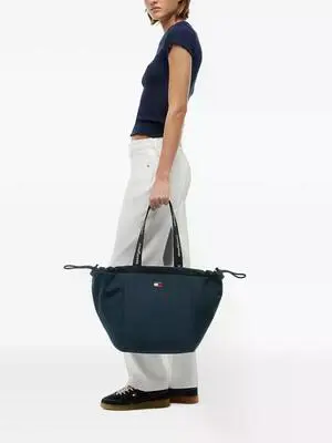 Tommy Hilfiger Logo Patch Drawstring Tote Bag
