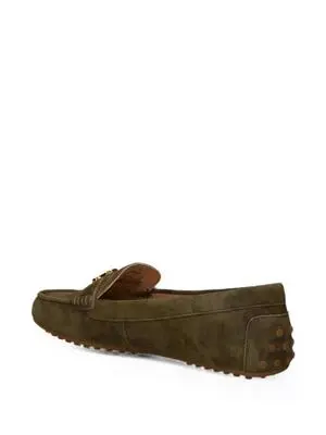 Ralph Lauren Logo Plaque Suede Loafers