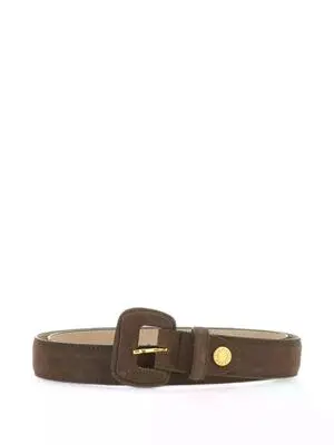GIANNI CHIARINI Suede Buckle Belt - Brown