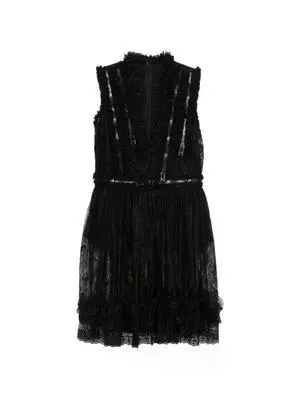 Givenchy Lace-trimmed Ruffled Mini Dress
