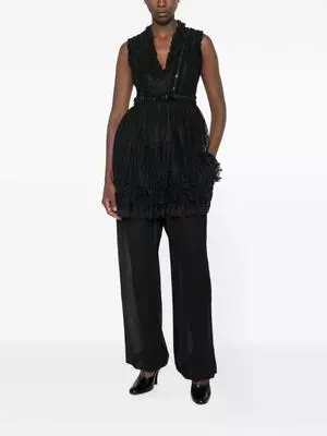 Givenchy Lace-trimmed Ruffled Mini Dress