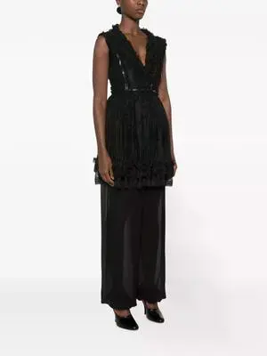 Givenchy Lace-trimmed Ruffled Mini Dress