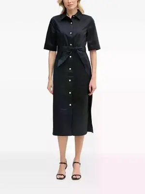 Barbour Sloane Belted Button-down Midi Dress - Blue