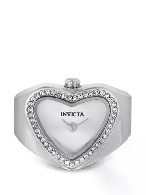INVICTA Heart-shaped Crystal Embellished Watch - Silver