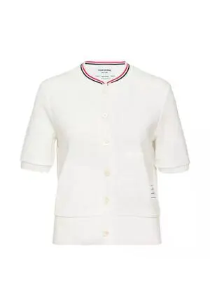 Thom Browne Rwb-stripe Cardigan - Neutrals