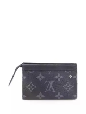 LOUIS VUITTON Voyage Key Monogram Eclipse Canvas Pouch