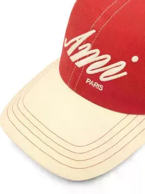AMI Paris Cotton Cap With Embroidery