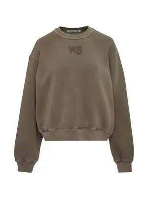 Alexander Wang Logo Embroidered Sweatshirt - Brown