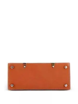 Goyard Structured Saigon Top Handle Bag In Coated Canvas With Leather Mini Satchel - Brown