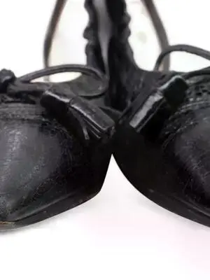 Prada Bow Detail Pointed Toe Ballet Flats