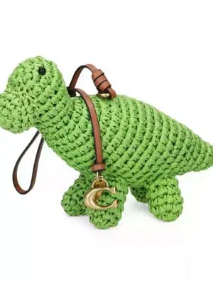 COACH Rexy Dinosaur Crochet Bag Charm With Leather Strap