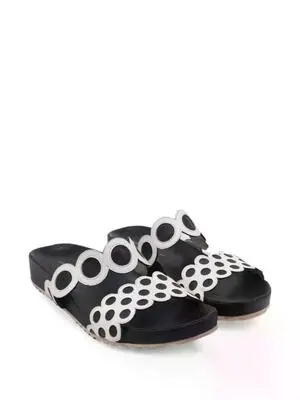 SOPHIA WEBSTER Cut-out Flat Sandals - Black