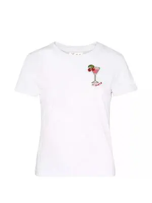 MC2 SAINT BARTH Emilie Bead-embellished T-shirt - White