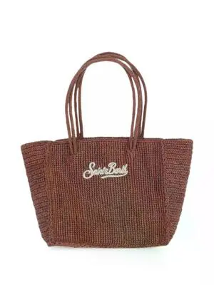 MC2 SAINT BARTH Woven Tote Bag With Logo Embroidery