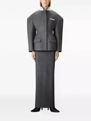 Thom Browne Wool Flannel Pencil Maxi Skirt