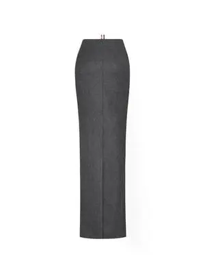 Thom Browne Wool Flannel Pencil Maxi Skirt