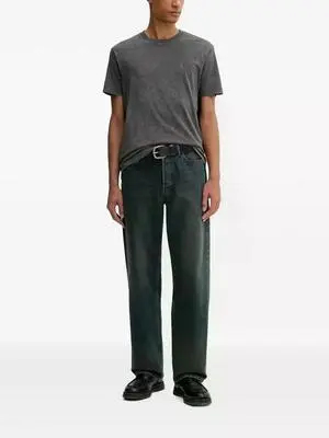 ALLSAINTS Saka Acid-wash Ramskull-embroidered T-shirt