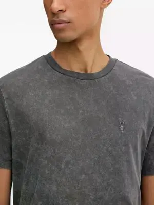 ALLSAINTS Saka Acid-wash Ramskull-embroidered T-shirt