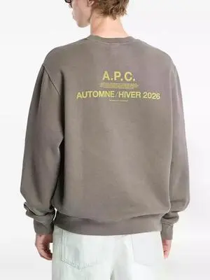 A.p.c. Logo Print Crew Neck Sweater
