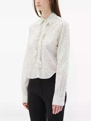 ANN DEMEULEMEESTER Erma Ruffled Shirt - Neutrals