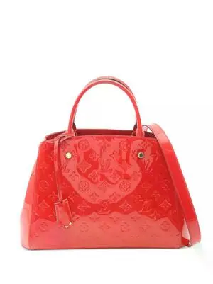 LOUIS VUITTON Montaigne Monogram Tote Bag - Red