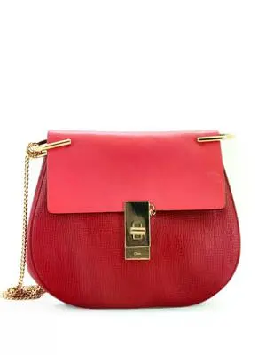 Chloé Drew Leather Small Crossbody Bag - Red