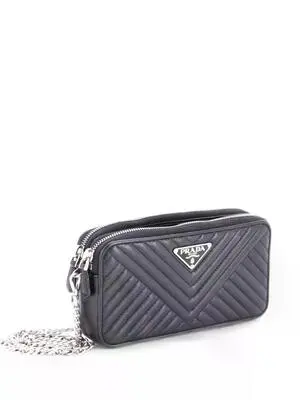 Prada Double Zip Wallet On Chain Crossbody Bag