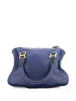 Chloé Marcie Leather Medium Satchel - Blue