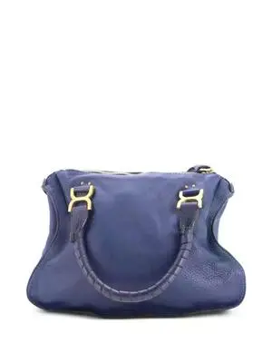 Chloé Marcie Leather Medium Satchel - Blue