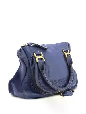 Chloé Marcie Leather Medium Satchel - Blue