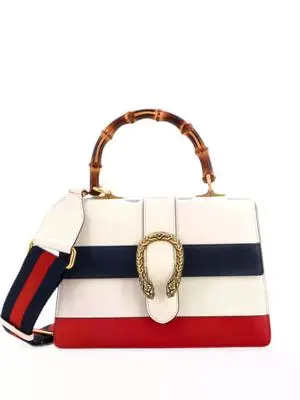 Gucci Dionysus Bamboo Top Handle Bag Colorblock Leather Medium Satchel - Multicolour